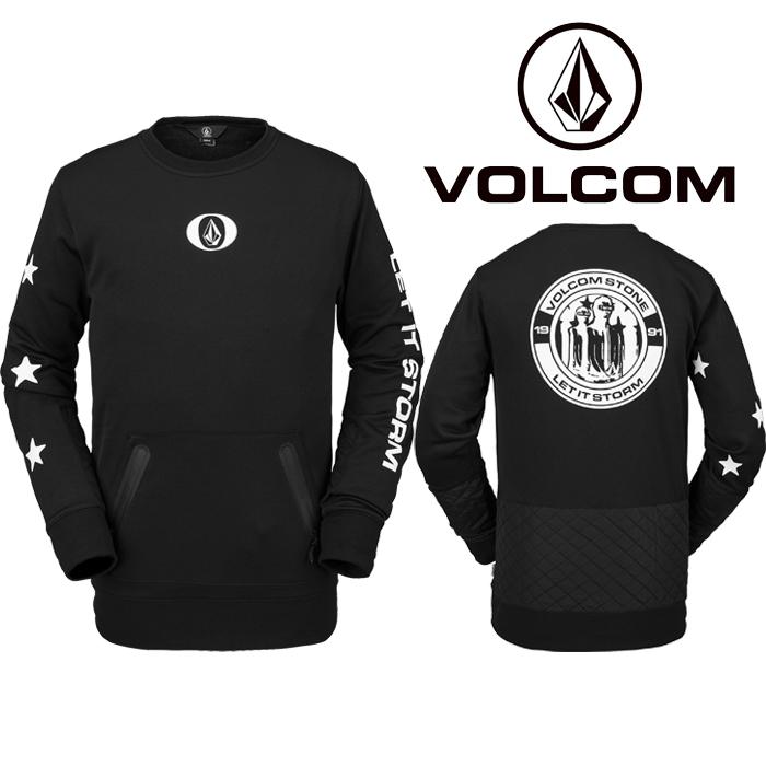 Technická mikina Volcom Let It Storm Crew Fleece 20/21 - Black | Real ...